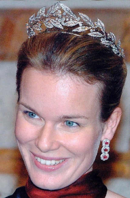 Queen Mathilde: Borrowed Jewellery: Ruby Earrings
