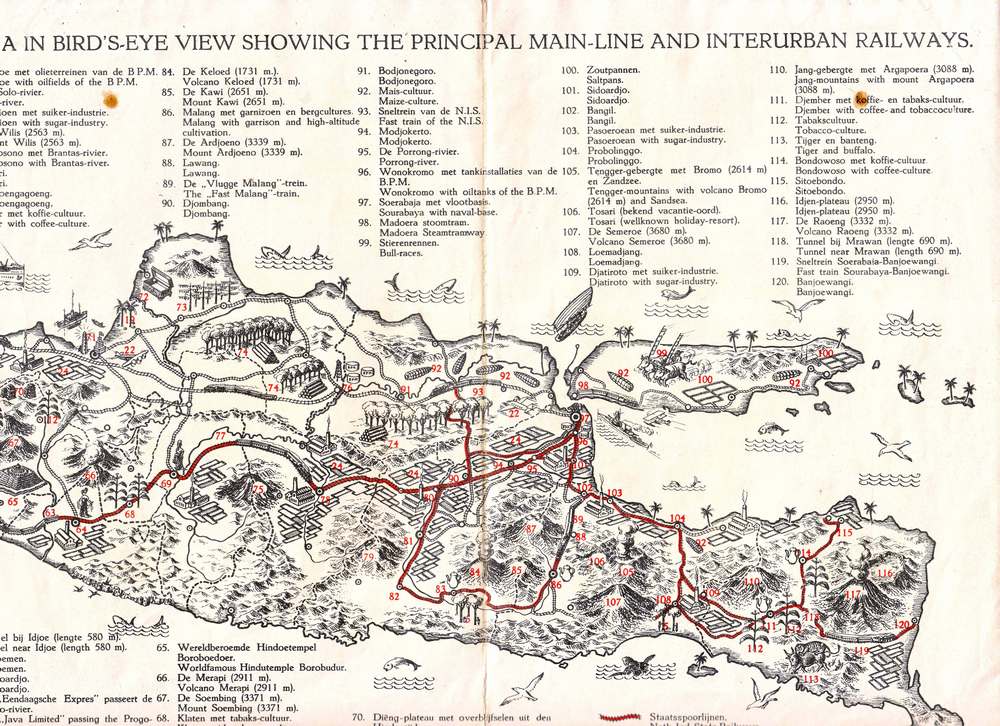 Peta Lengkap Indonesia: Peta Wisata dan Jalur Kereta Api Pulau Jawa