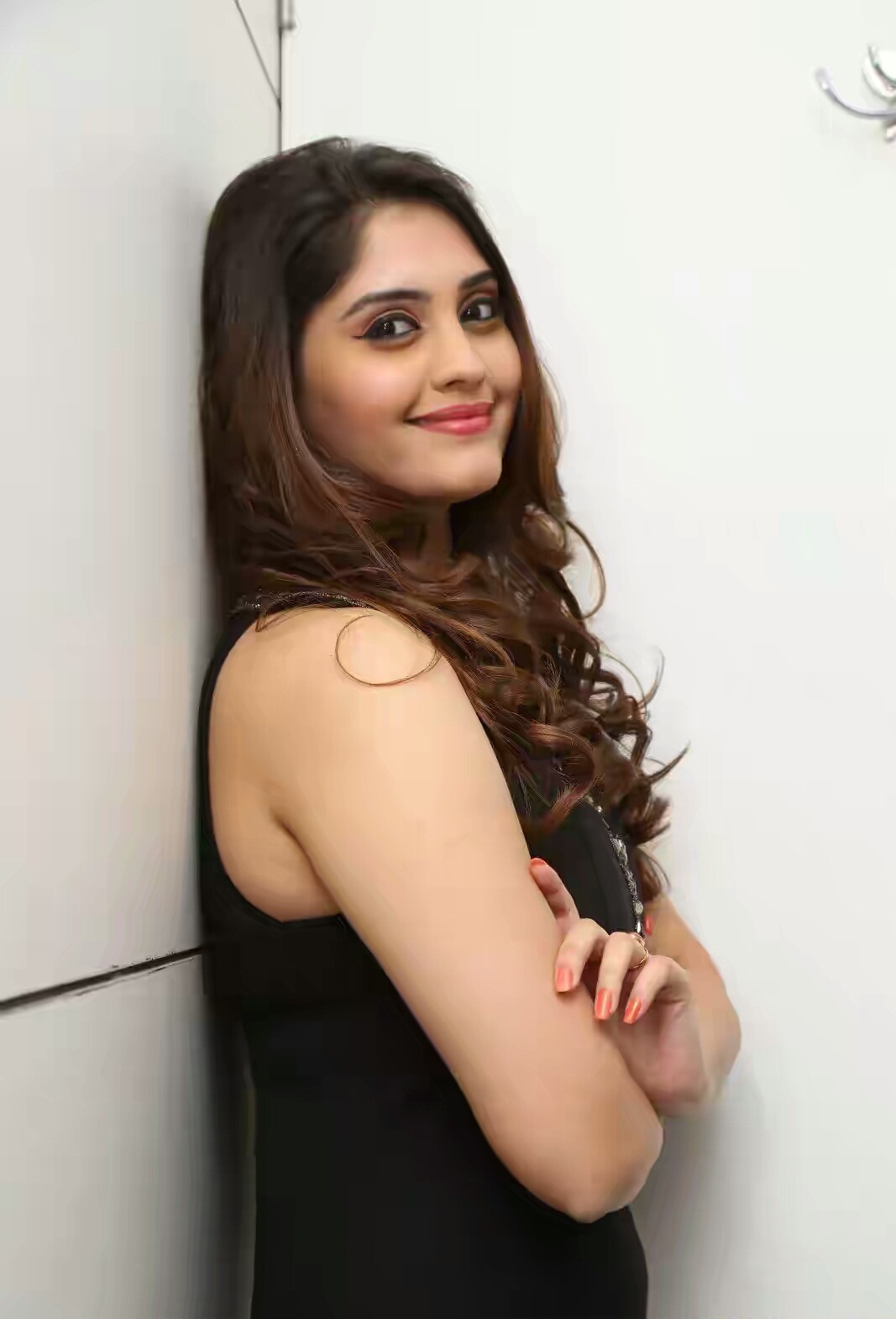 Surabhi hot Legs Show Stills in Black Dress - Indian Heroin