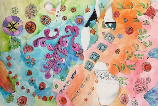 Art Room Blog: 4th Grade Collaborative Bird Project...