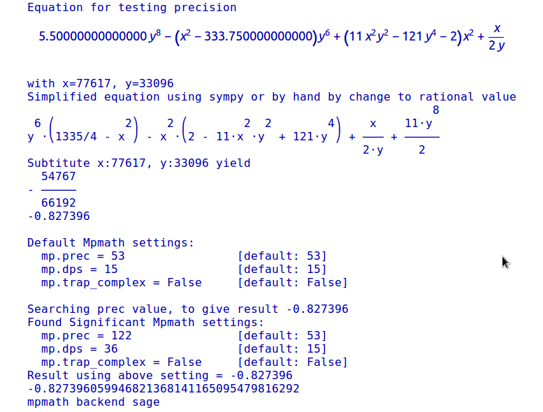 Ofans Blog Arbitrary Precision Using Python Mpmath