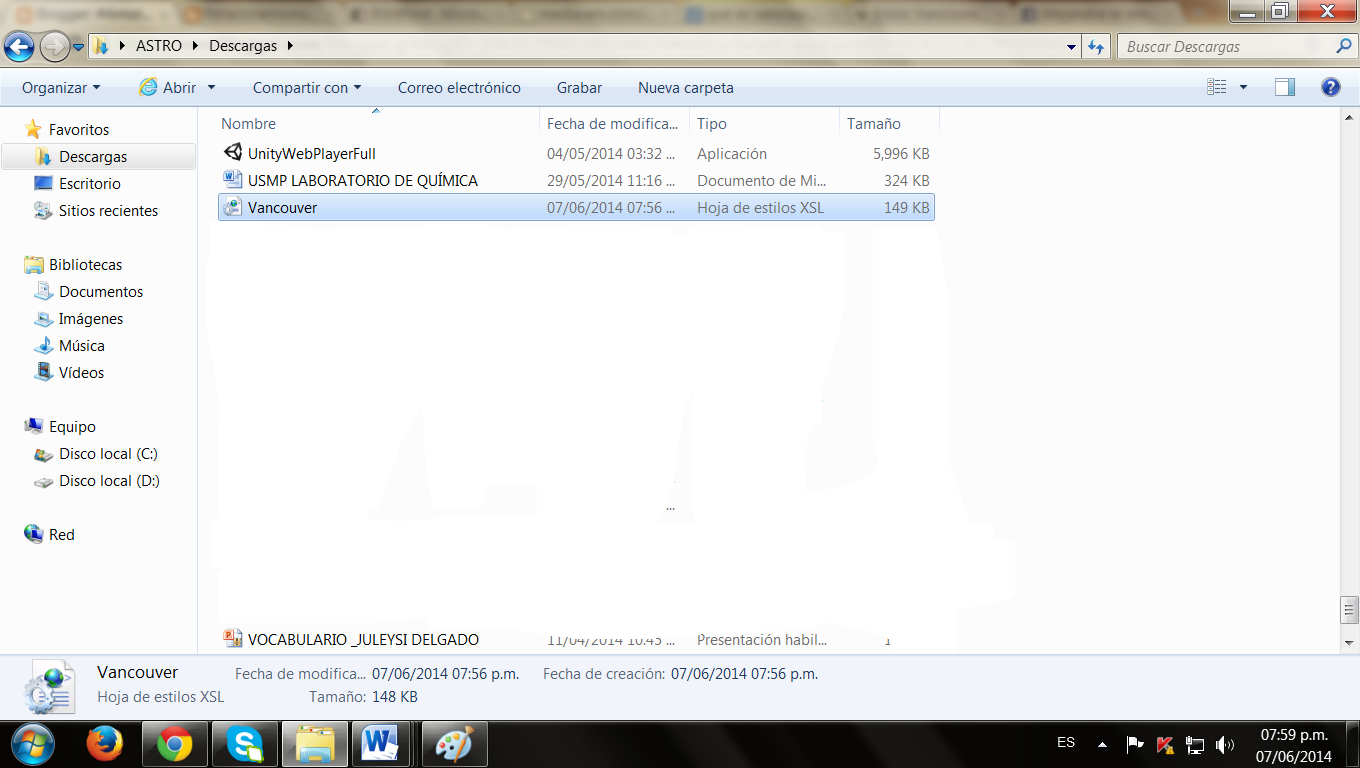 #Amor por la Medicina: USO DEL ESTILO VANCOUVER EN BIBLIOGRAFÍA DE WORD