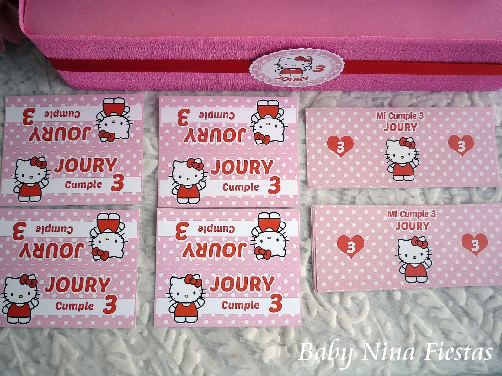 Baby Nina Fiestas: Kit Hello Kitty para el 3er cumple de Joury