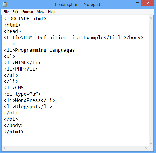 HTML List Tag HTML List Types Of HTML List Ordered Unordered HTML List Tag HTML List Types Of HTML List Ordered Unordered