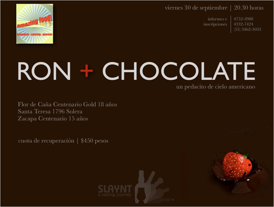 Amazing Food!: Degustación RON + CHOCOLATE