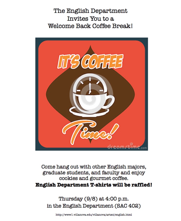 Villanova English: Welcome Back Coffee Break