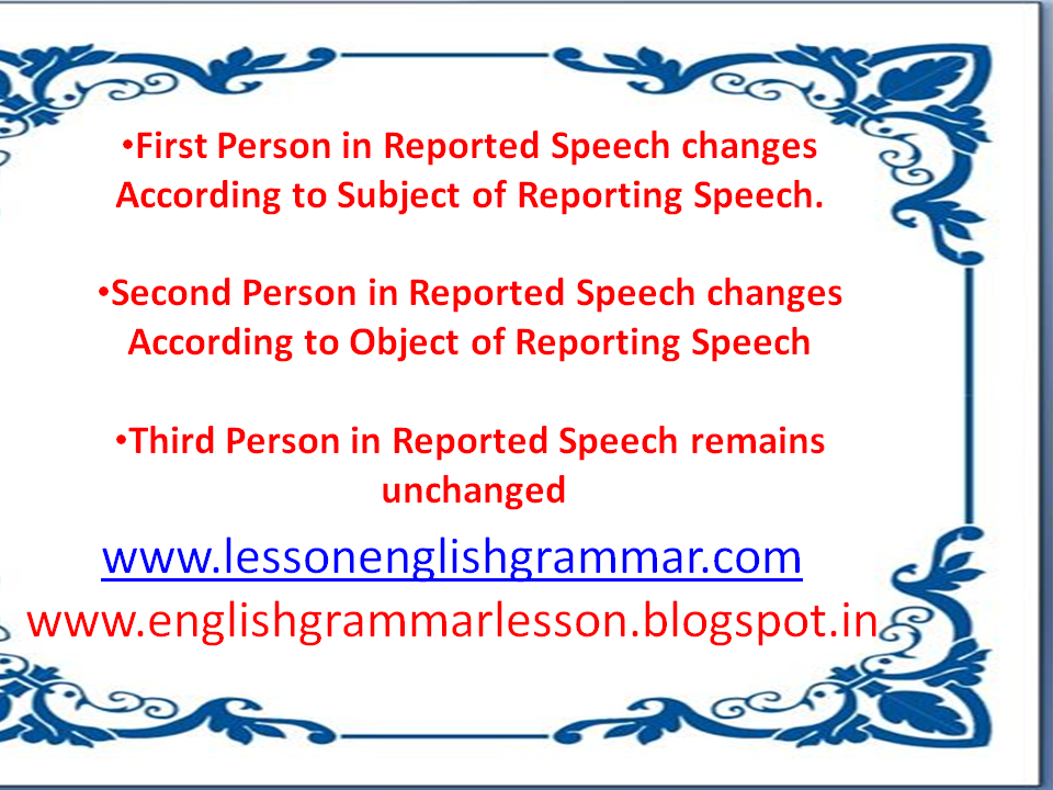 English - Learning Made Easy & Simple: Narration-Change of Speech from ...