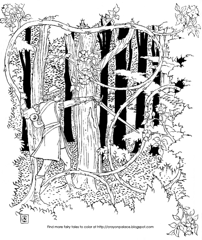 Coloring Pages Sleeping Beauty Grimm