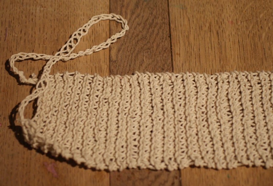 The Shed And Beyond: Knitted back scrubber ... ...