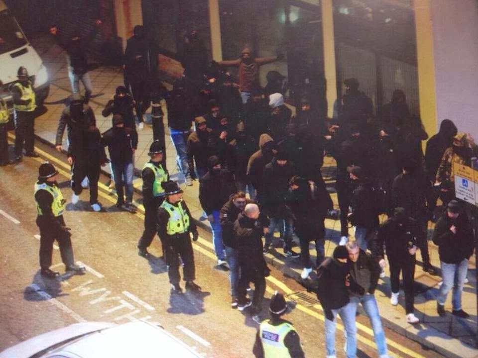 Football Hooligan Pictures: THREE PICS Napoli in Swansea 20 Feb 2014