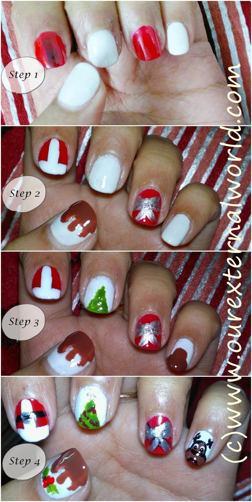 Santa Nails Tutorial