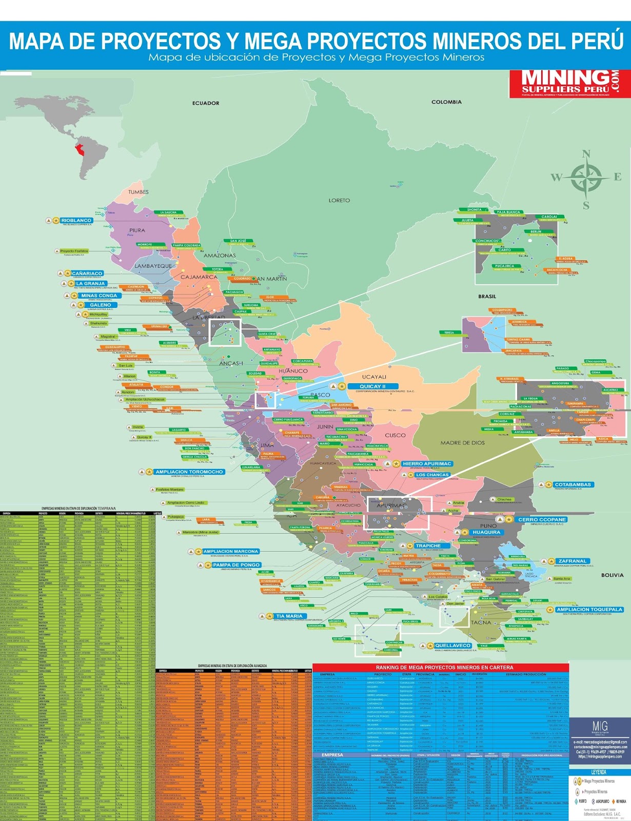 MAPAS MINEROS DEL PERU: 2017