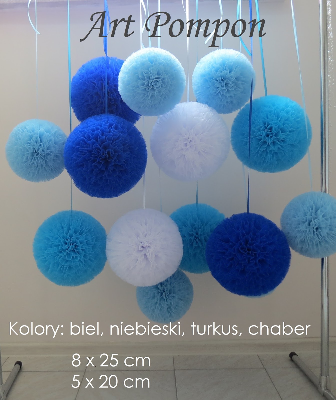 Pompony tiulowe - Art Pompon: POMPONY tiulowe