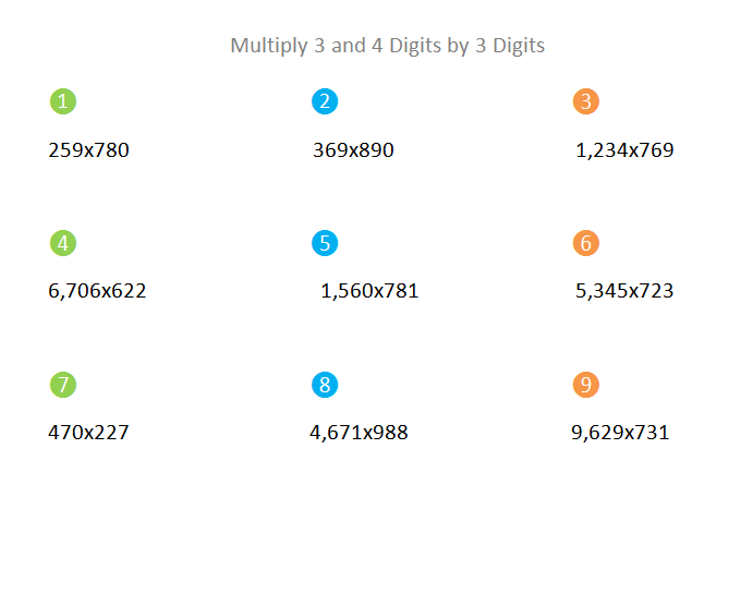 Bro And Sis Math Club Multiply 3 And 4 Digits By 3 Digits
