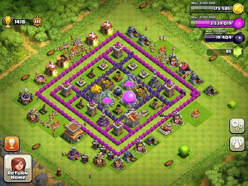 UPDATED lvl 8 bases - CLASH OF CLANS
