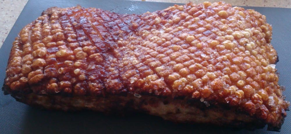 Buikspek met krokant zwoerd