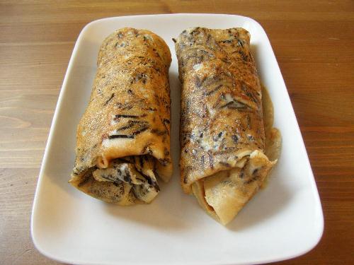 maple•spice: Wild Rice Crêpes with Chickpeas, Mushrooms and Spinach ...