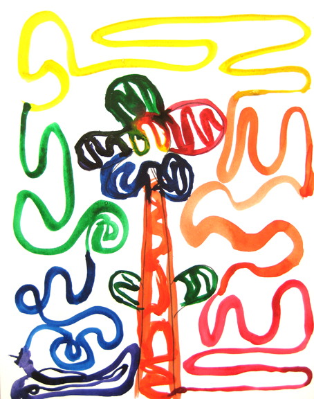 My Adventures In Positive Space: Continuous Line Paintings: Inspired by ...