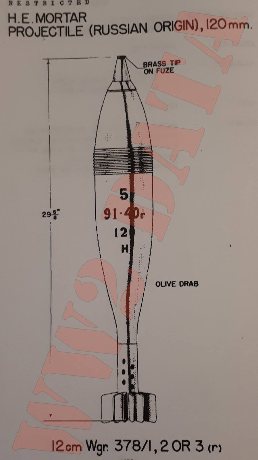 WW2 Equipment Data: German Projectiles - 100mm+ Mortar Rounds and Rockets