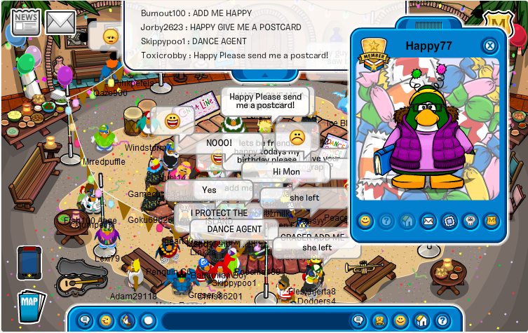 Toxicrobby's Club Penguin Guide: Happy77 Was In The House!