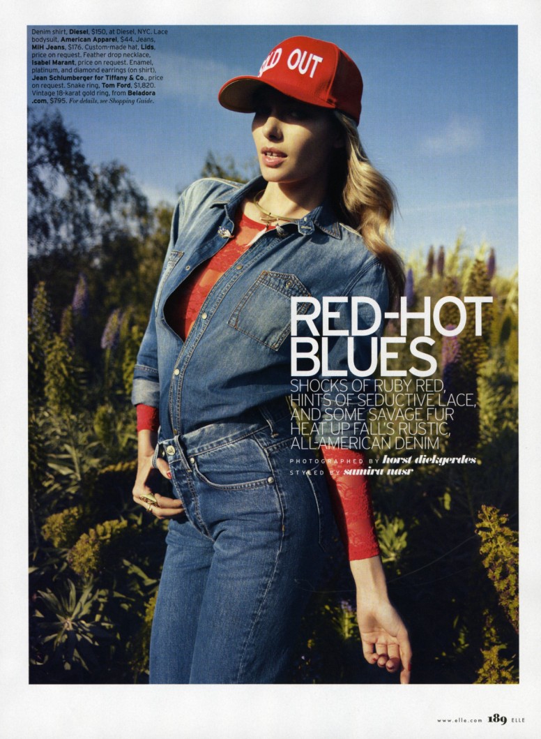 Terra Patrick Sexy: August 2011 US Elle: Jessica Hart, ph: Horst ...
