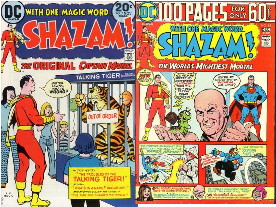 Dave's Comic Heroes Blog: Captain Marvel Works With Tigers