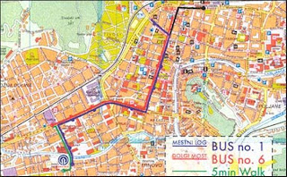 Map of Ljubljana, Slovenia