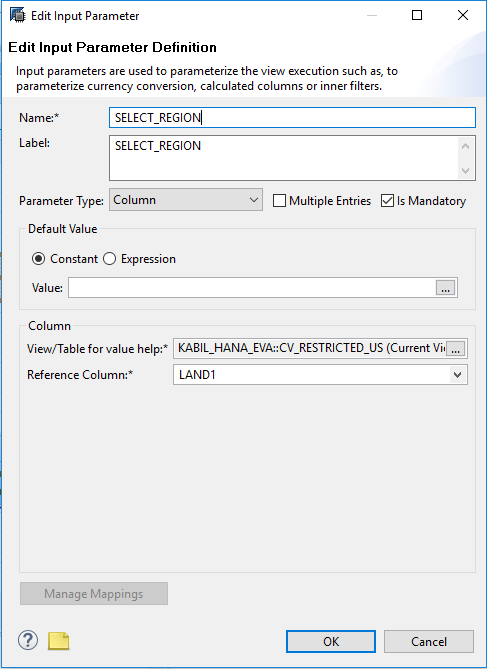 HANA: Filter a data Based on input parameter value in SAP HANA