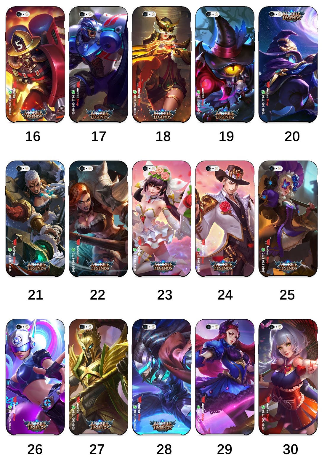 Mobile Legends phone case. More than 60 types pattern - Andrez.Shop