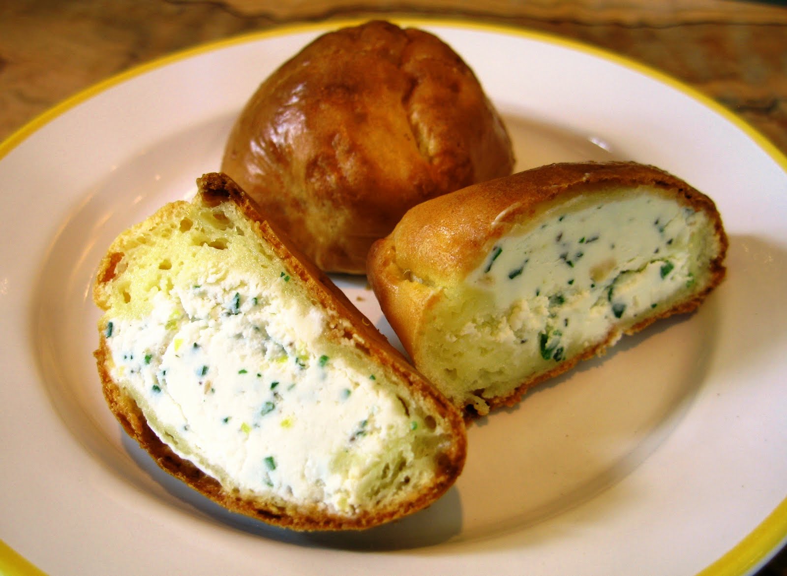 Gluten-Free Gougeres filled with Herbed Goat Cheese Mousse