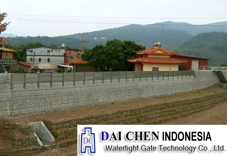Flood Gate Daichen Indonesia: penahan banjir di sungai