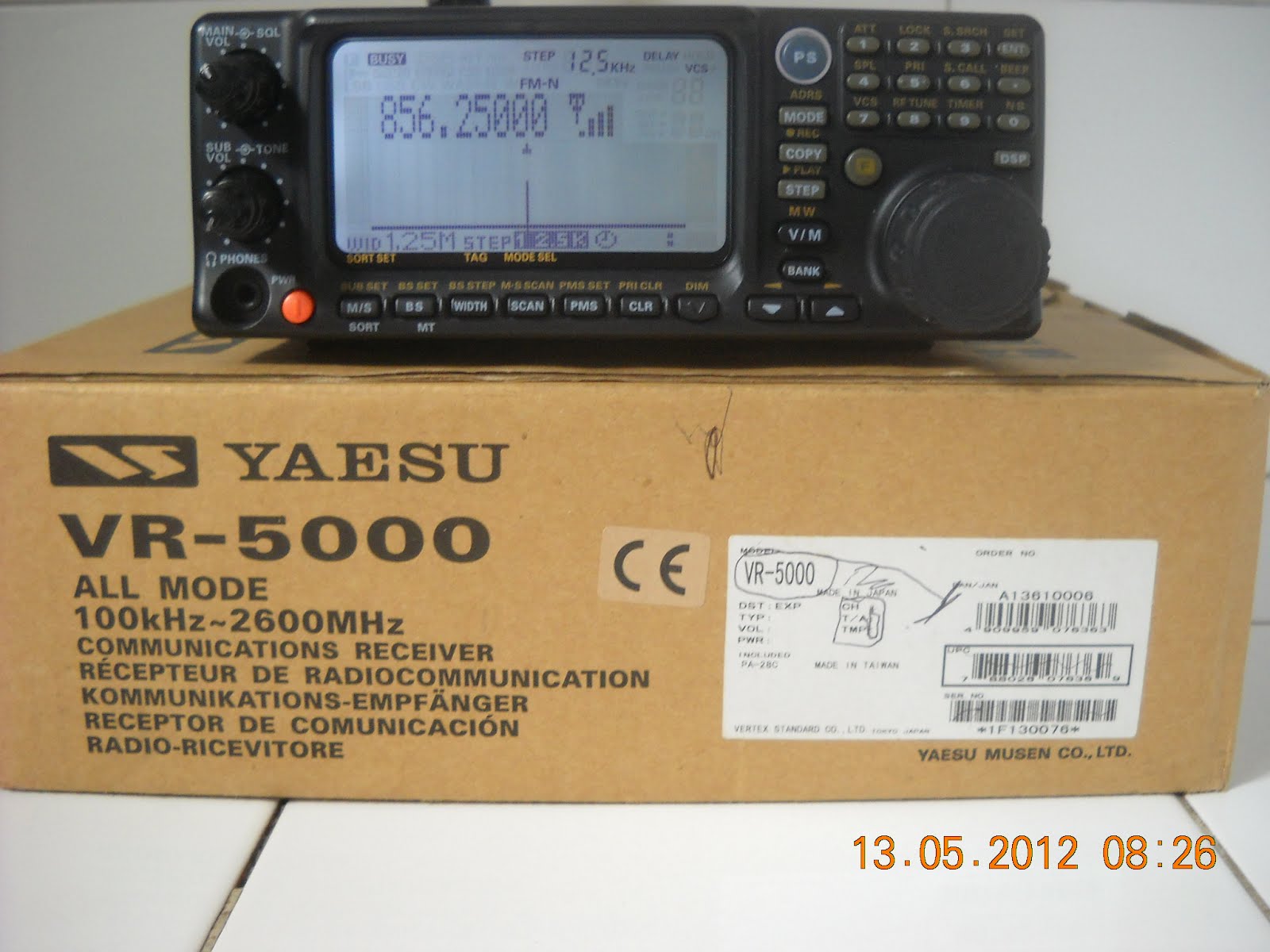 Sinar Agung ( Y C 2 V D I ): YAESU VR 5000 RESIVE AJA ( TERJUAL BANDUNG )