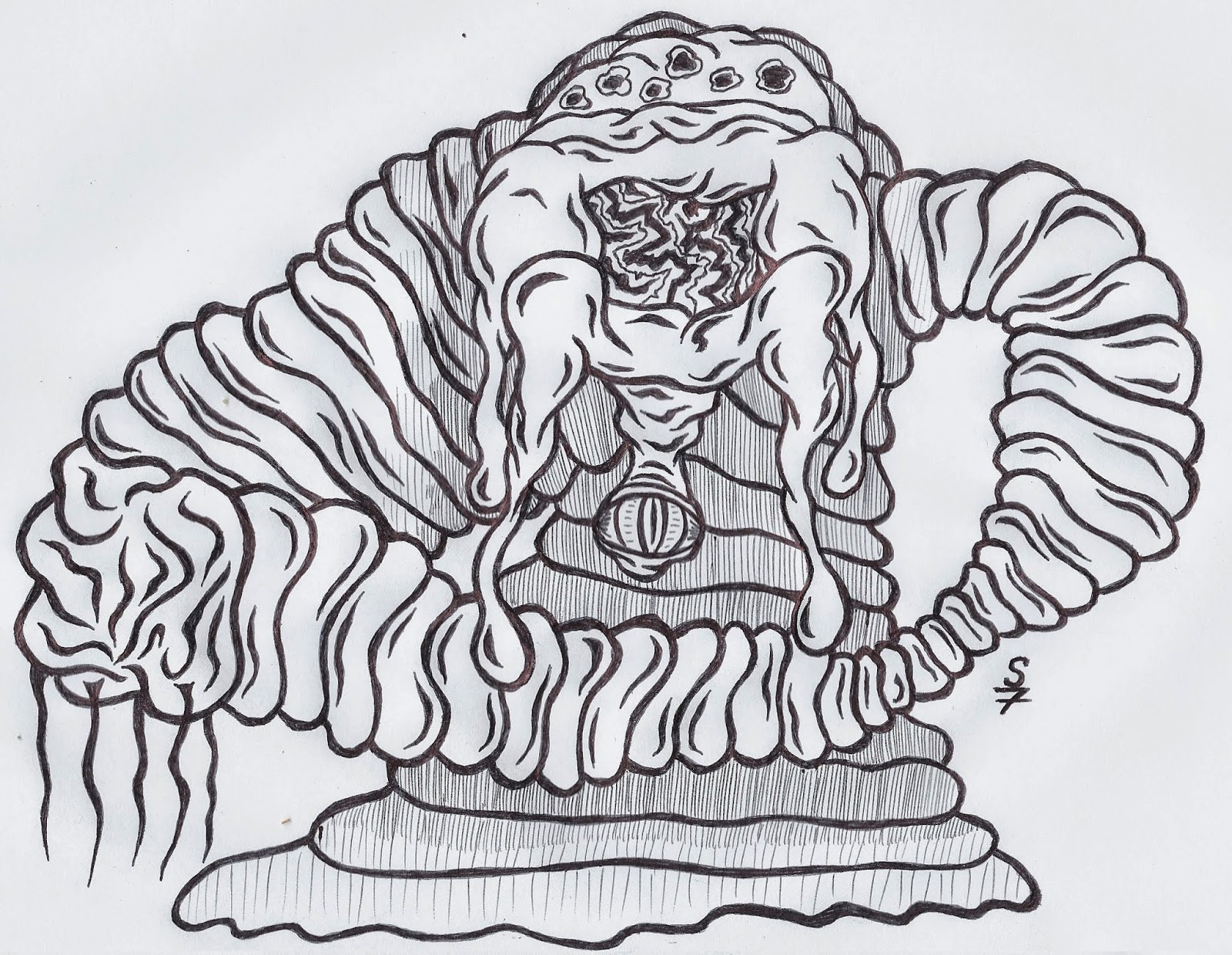 Samwise7RPG: A Bunch of Weird Monster Drawings II