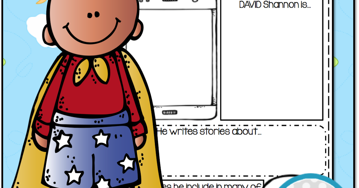 1st Grade Hip Hip Hooray!: David Shannon Author Study