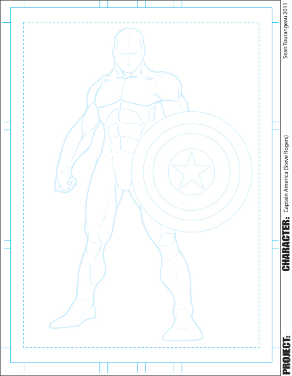 The Art Of Sean Tourangeau: Captain America Template...