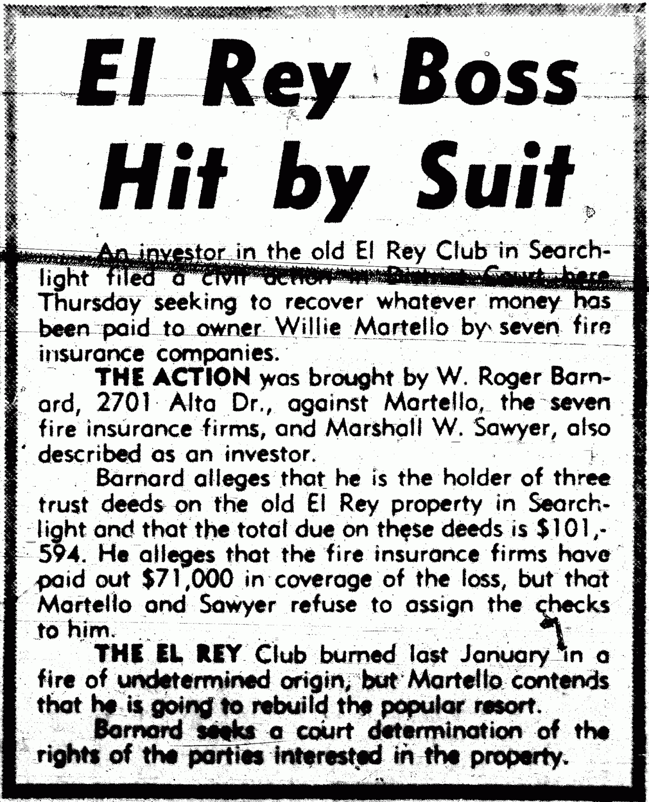 The King of Casinos: Willie Martello and the El Rey Club: On this Date ...