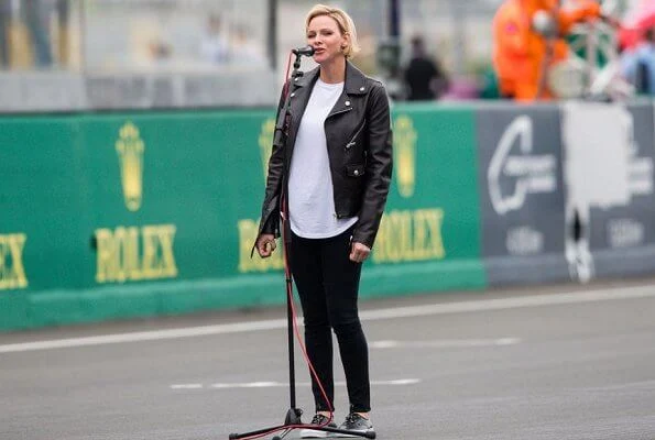 Princess Charlene gave the start signal of the Le Mans 24h Race