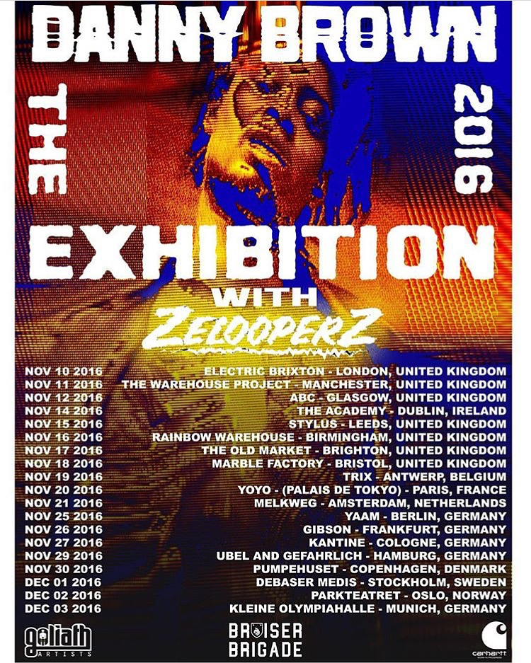 Carhartt WIP presents Danny Brown Europe tour 2016