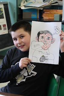 Art Room 104: In Progress: 4th Grade Pop-Art Portraits