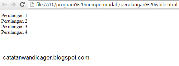 Struktur Perulangan While Dan Do While Pada Javascript