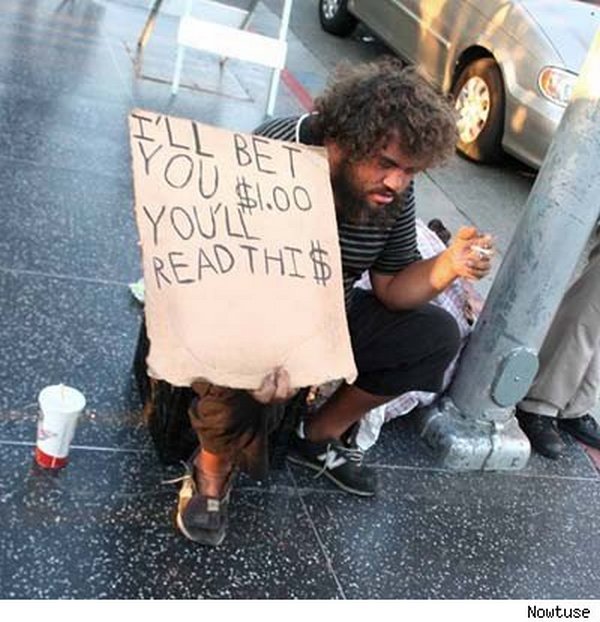 Creative Hilarious But Sad Homeless Signs ~ SortandSweeti