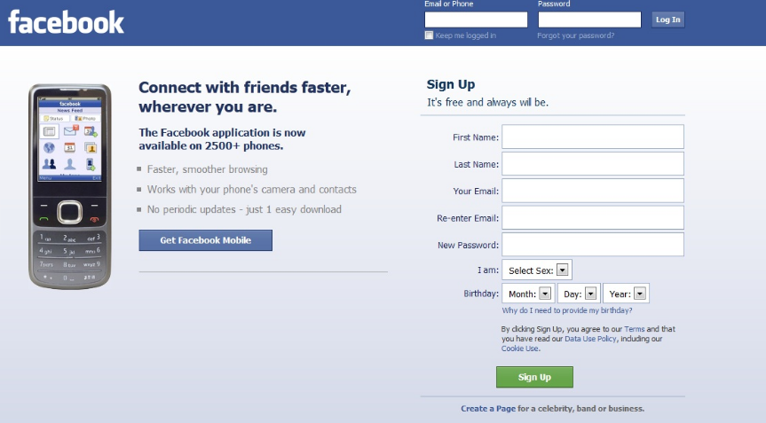 Facebook Login Welcome Home Page Face - DaftarEmail.com