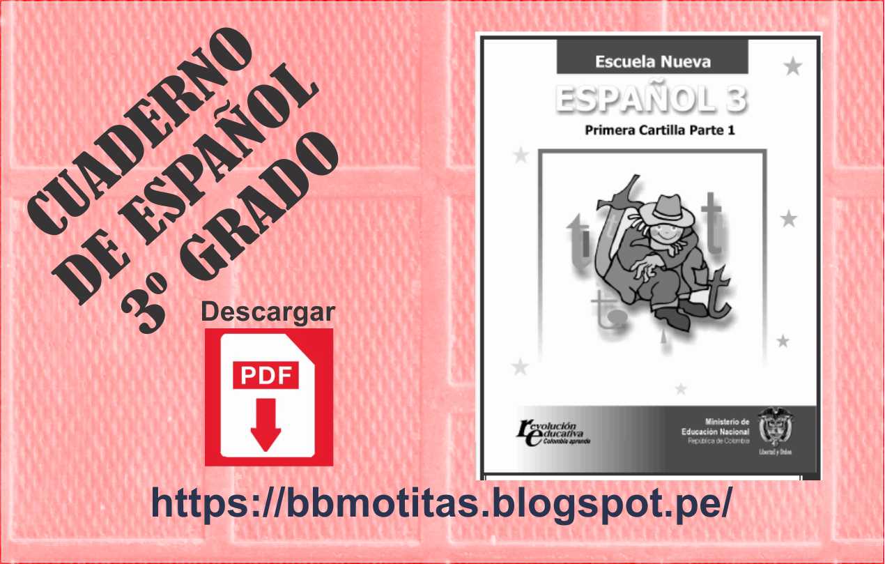 CUADERNO DE TRABAJO - ESPAÑOL TERCER GRADO ~ MATERIALES EDUCATIVOS PARA ...