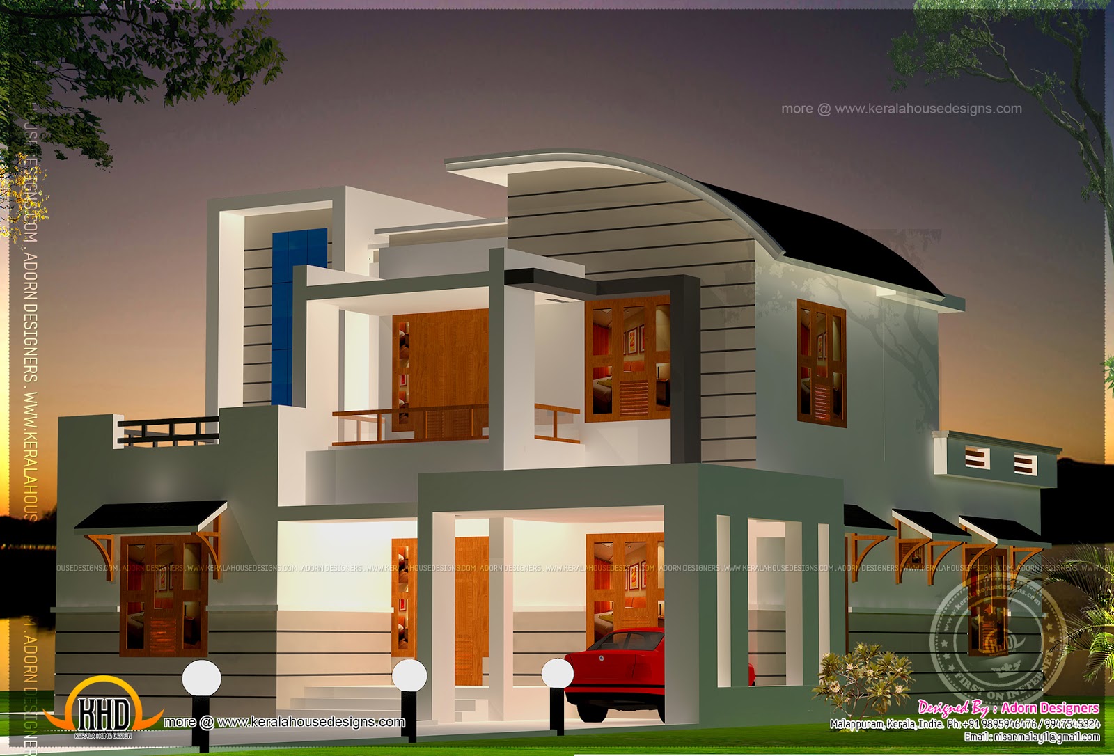 House Plans: Modern mix house in 190 Square Meter