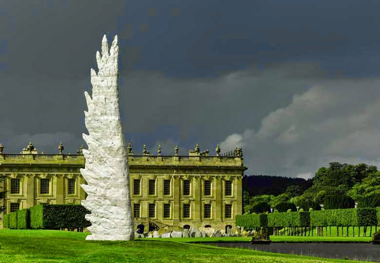 Christopher le Brun’s marble ‘Maro’ wing sculpture debuts at Chatsworth ...