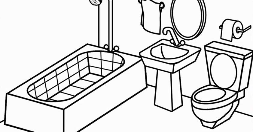 Bathroom Coloring Pages - Khayatart