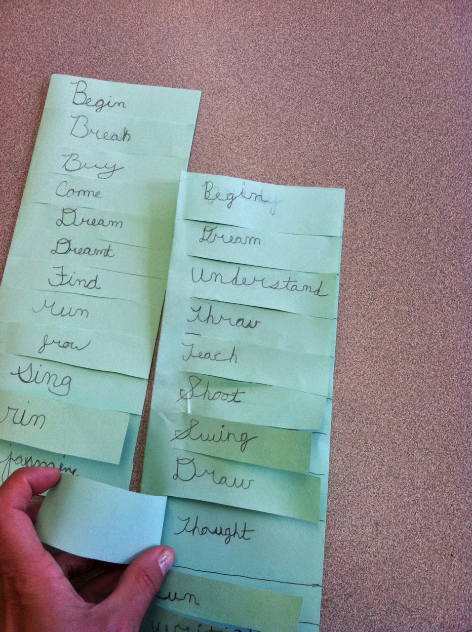 Teaching Outside the Box: Flap books for Verbs