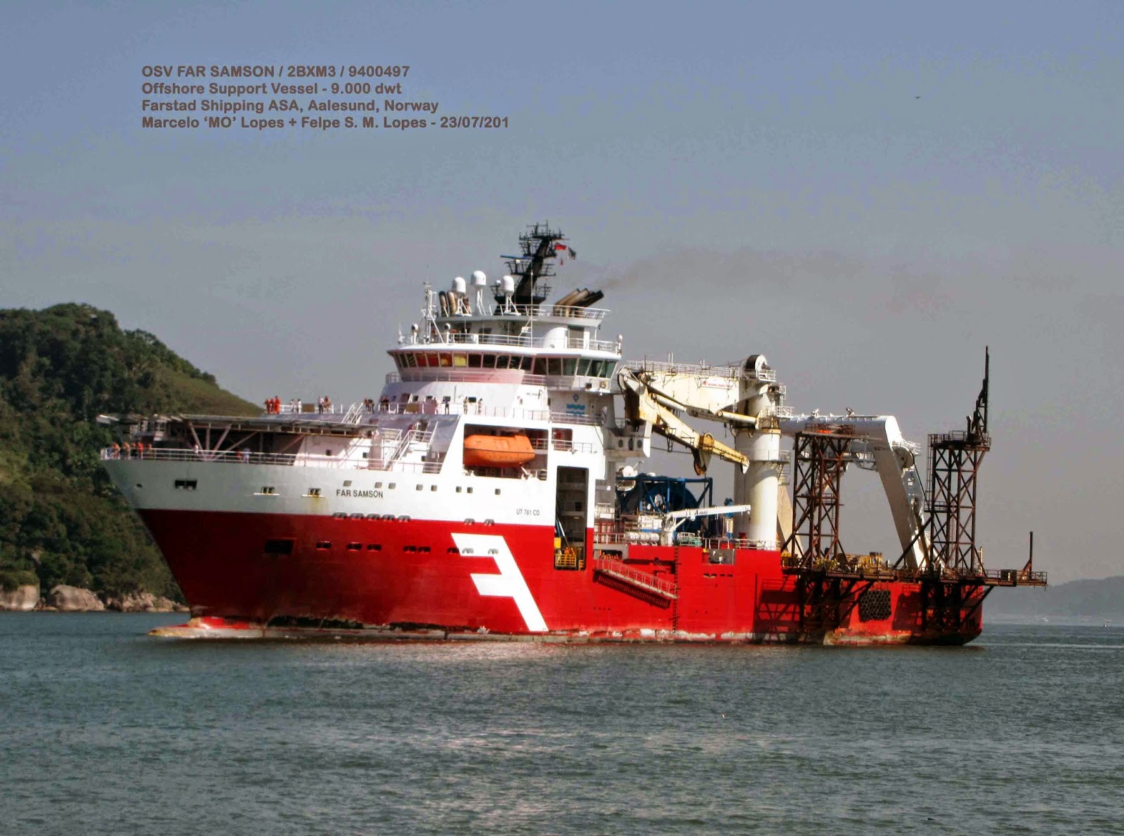 Santos Shiplovers: OSV Far Samson / 2BXM3 - Primeira escala no porto ...