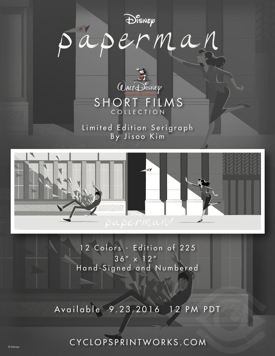 The Blot Says...: Paperman Disney Screen Print by Jisoo Kim x Cyclops ...