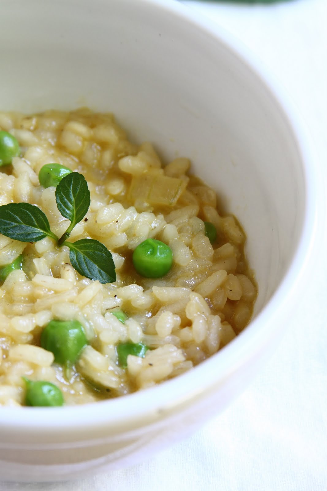 ShowFood Chef: Fresh Peas and Mint Risotto - inspired by "The Dirty Life"